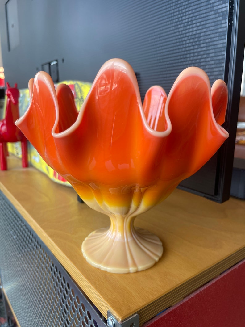 LE Smith Bittersweet Pedestal Glass Compote Bowl - Etsy