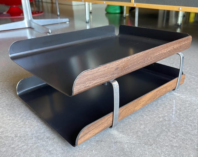 Space Age Metal Two Tier Desk Letter Paper Tray Peter Pepper Style - Etsy