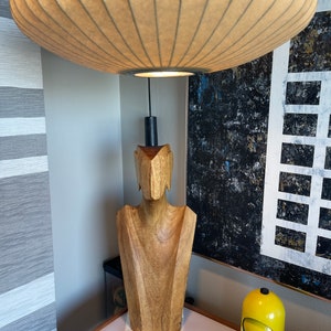 Faceless Postmodern Solid Wood Bust Hand Carved Brutalist Sculpture ...