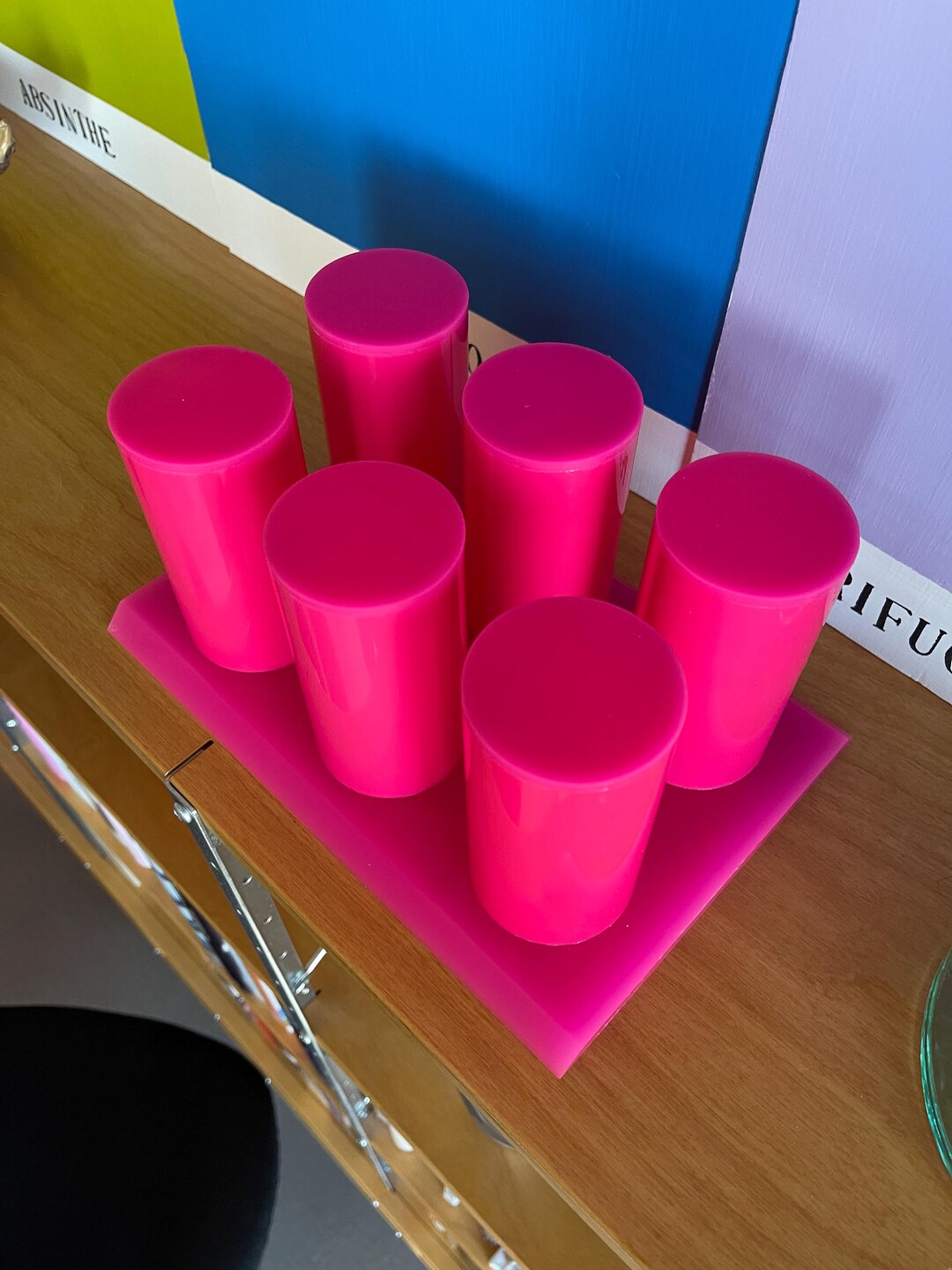 Pink Acrylic Sculpture Object Pop Art Display Stand - Etsy