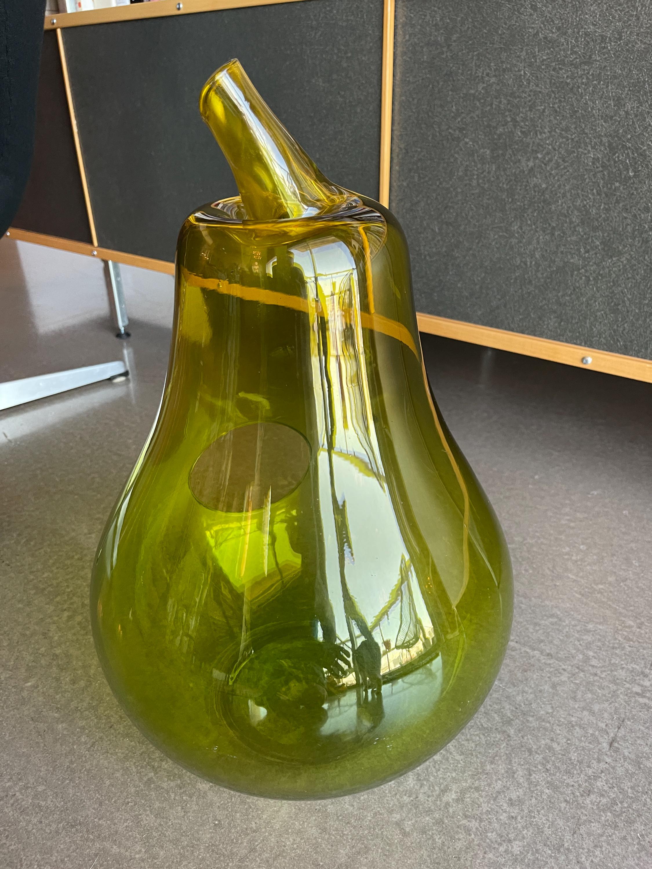 Space Age Blown Glass Terrarium Large Pear Form Blenko Style - Etsy