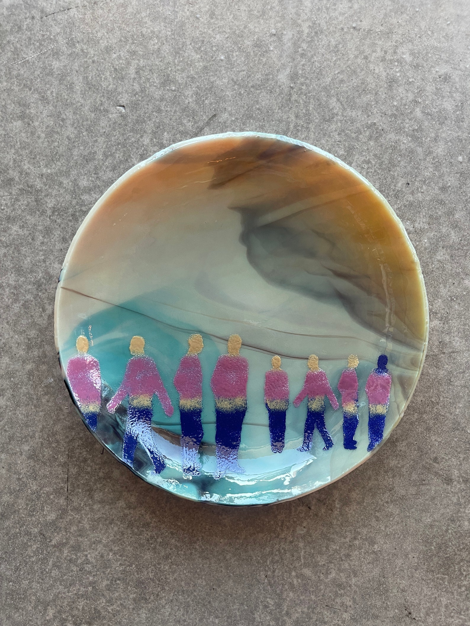 Postmodern Mixed Slump Glass Studio Transluscent Thick Art Object - Etsy
