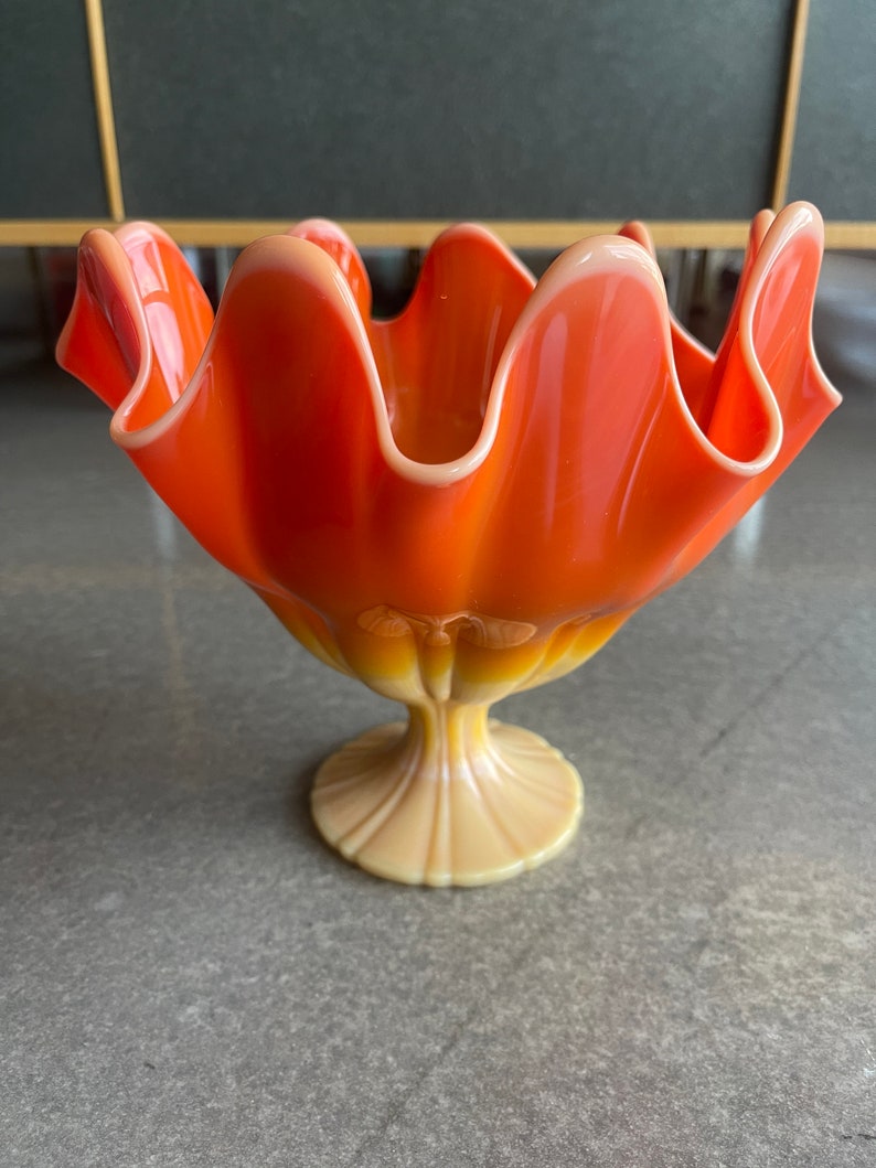 LE Smith Bittersweet Pedestal Glass Compote Bowl - Etsy