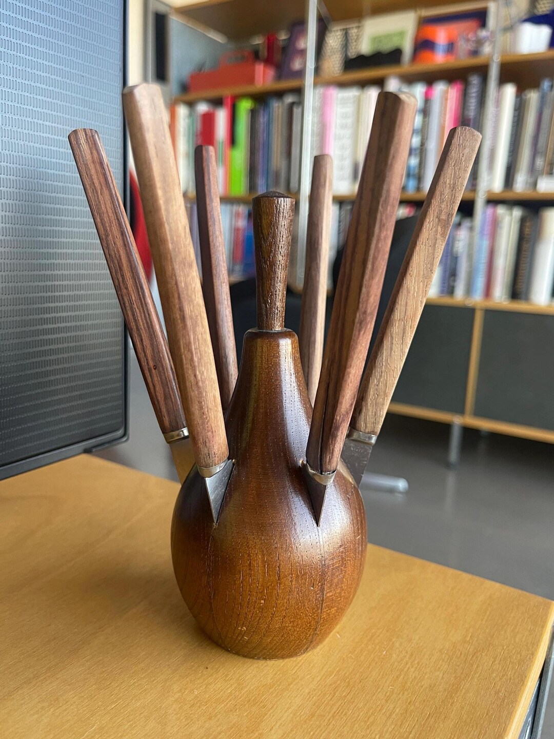 Scandinavian Teak Sculpture Knife Set Karl Holmberg Fruit Knife ...
