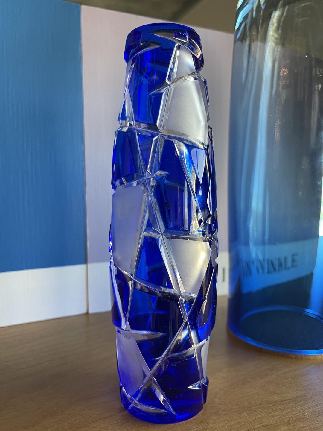 Vintage Caesar Mars Geometric Cut Crystal Bud Vase Brutalist Glass - Etsy