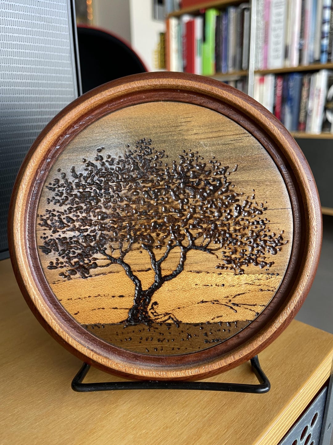 Vintage Daniel Leahy Solar Etching Tree Relief Wood Wall Sculpture - Etsy