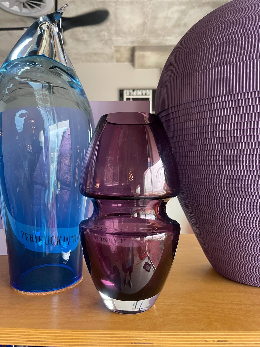 Vintage German Marc Aurel Amythest Hourglass Vase - Etsy