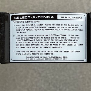 Vintage Select-a-tenna AM Radio Signal Booster Mid Century Plastic ...
