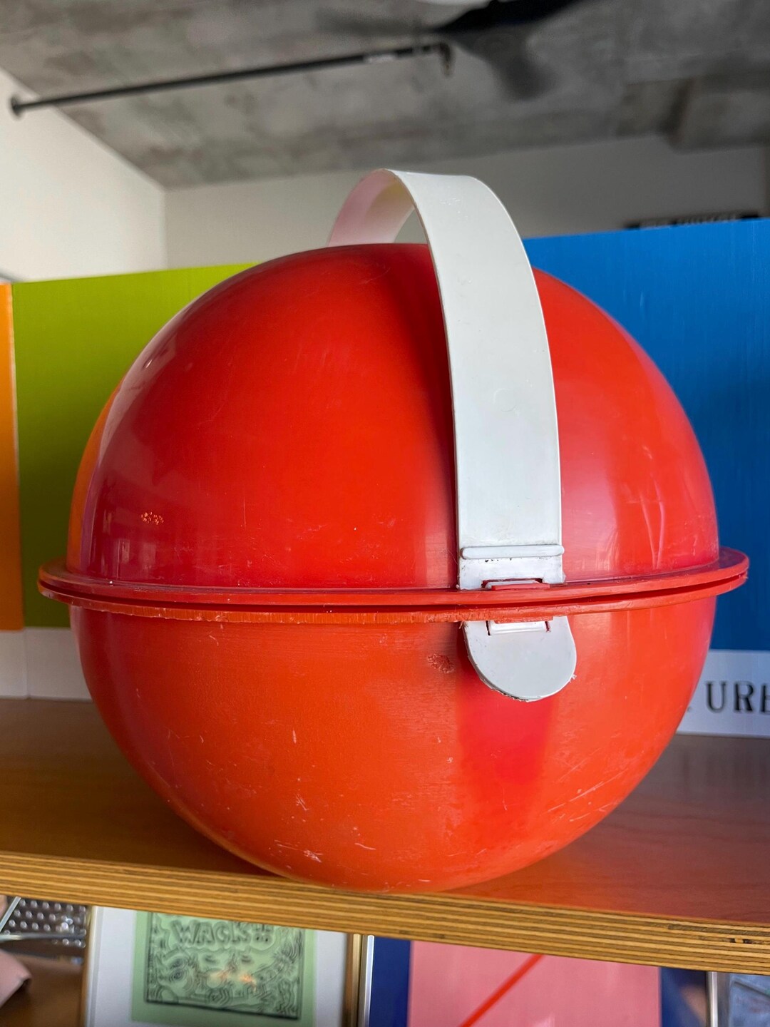 Space Age Ingrid Chicago Vintage Plastic Picnic Ball Basket Heller - Etsy