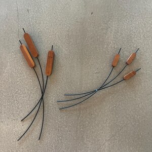 Vintage Wood & Metal Cattail Wall Sculptures Homco Curtis Jere Sexton ...