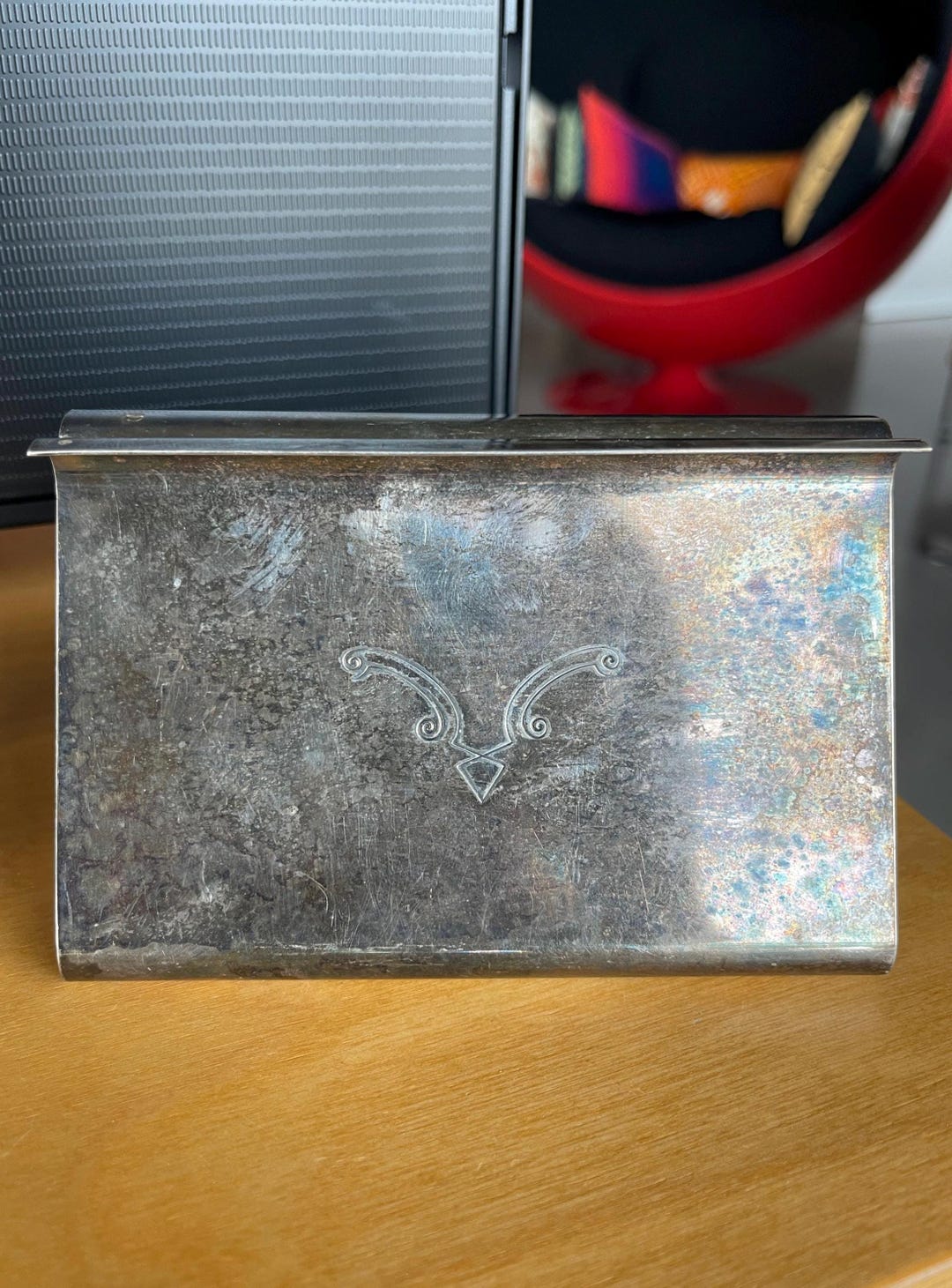 Vintage WM A Rogers Silversmith Articulating Metal Desk Letter Holder ...