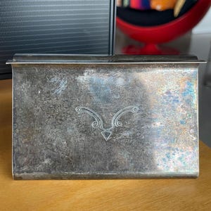 Vintage WM A Rogers Silversmith Articulating Metal Desk Letter Holder ...