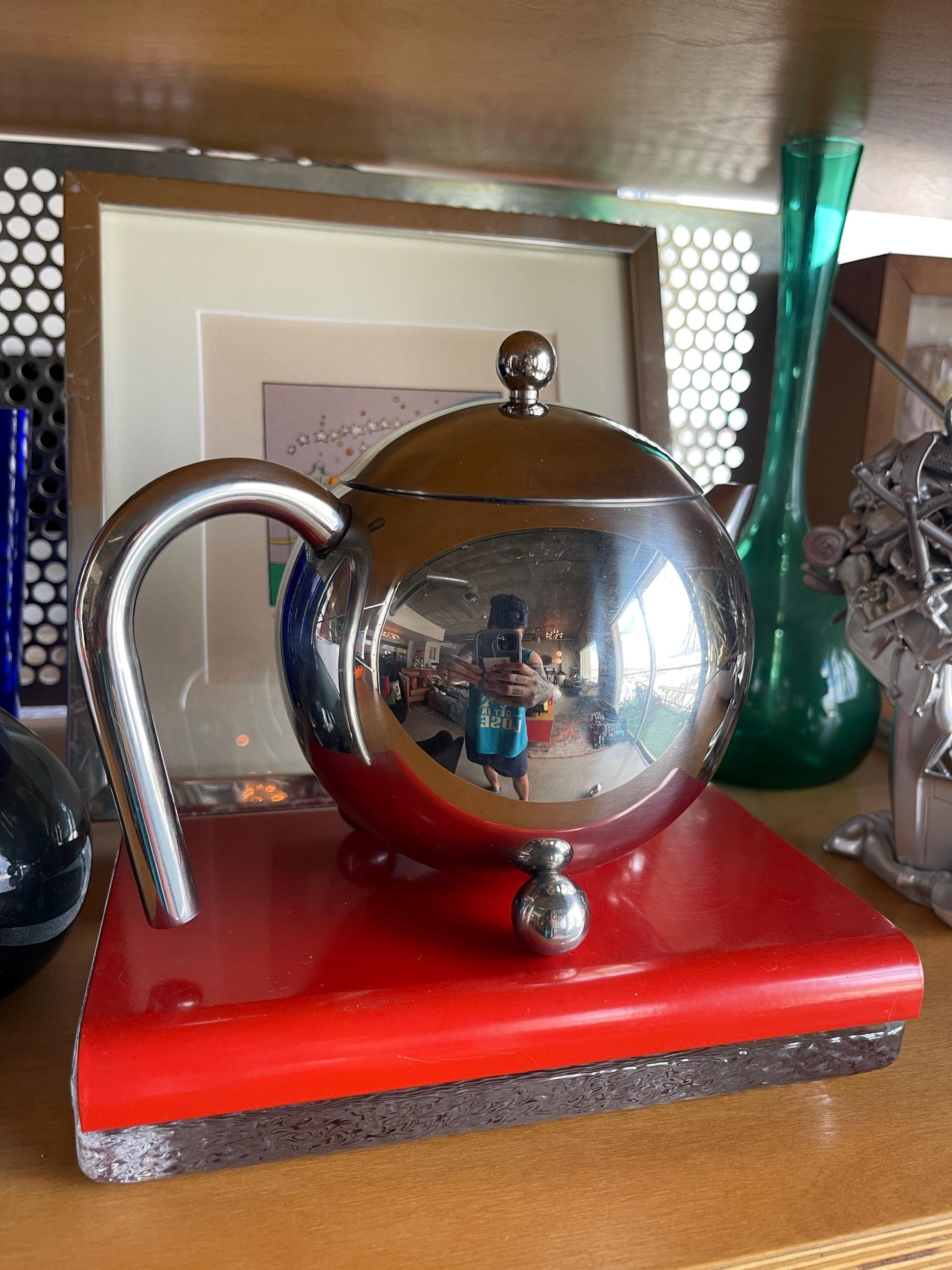 Stainless Gehry Graves Style Postmodern Deco Revival Coffee Tea Pot ...