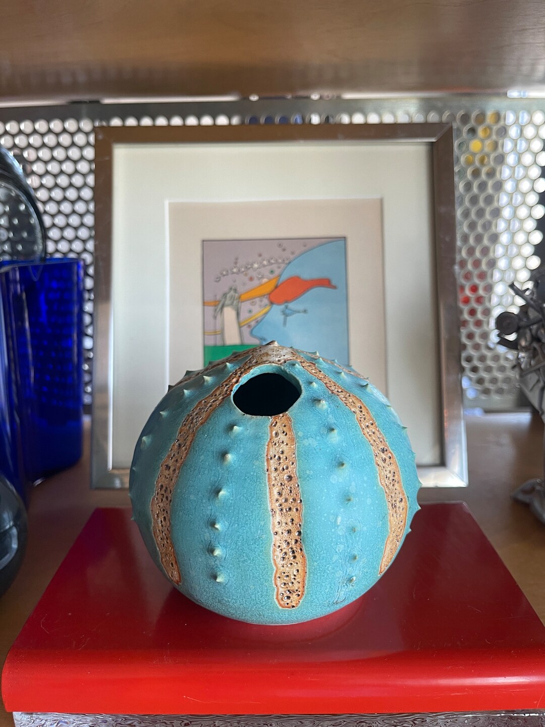 Vintage Sea Urchin Sculpture Bud Weed Vase Tactile Spines Postmodern - Etsy