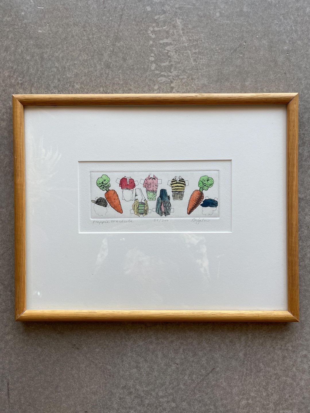 David Bigelow Cartoon Limited Edition Print Signed Preppy Clothing - Etsy