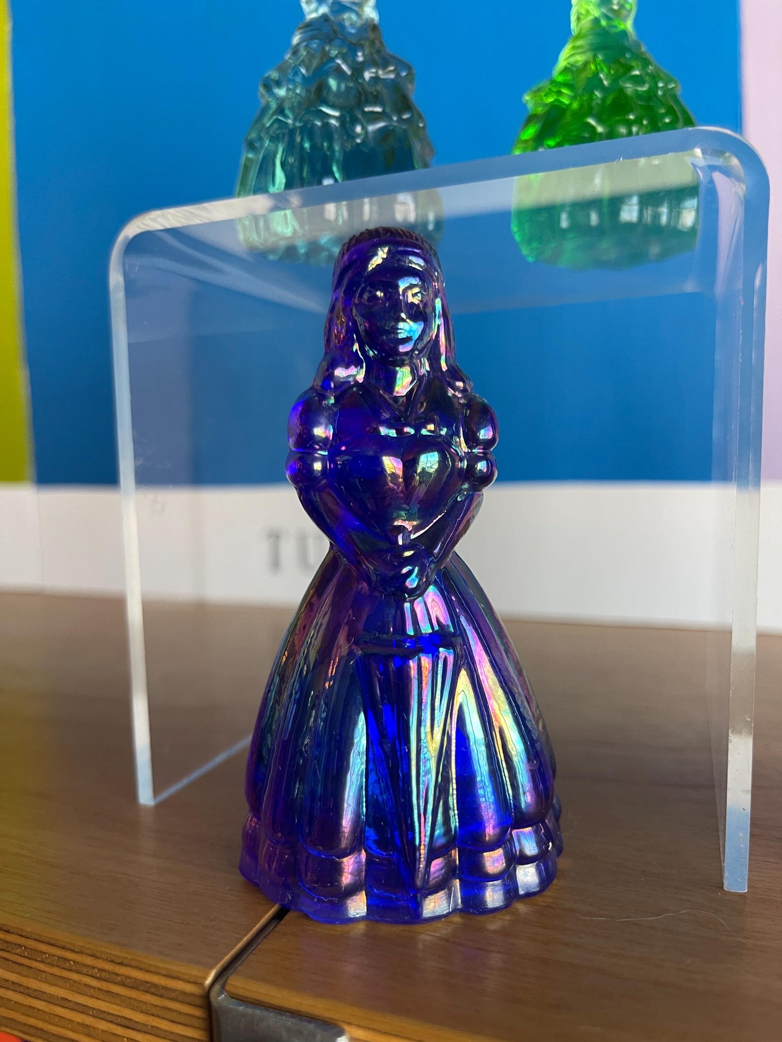 Boyd Glass Uranium Carnival Cased Jennifer Nancy Sculptures - Etsy