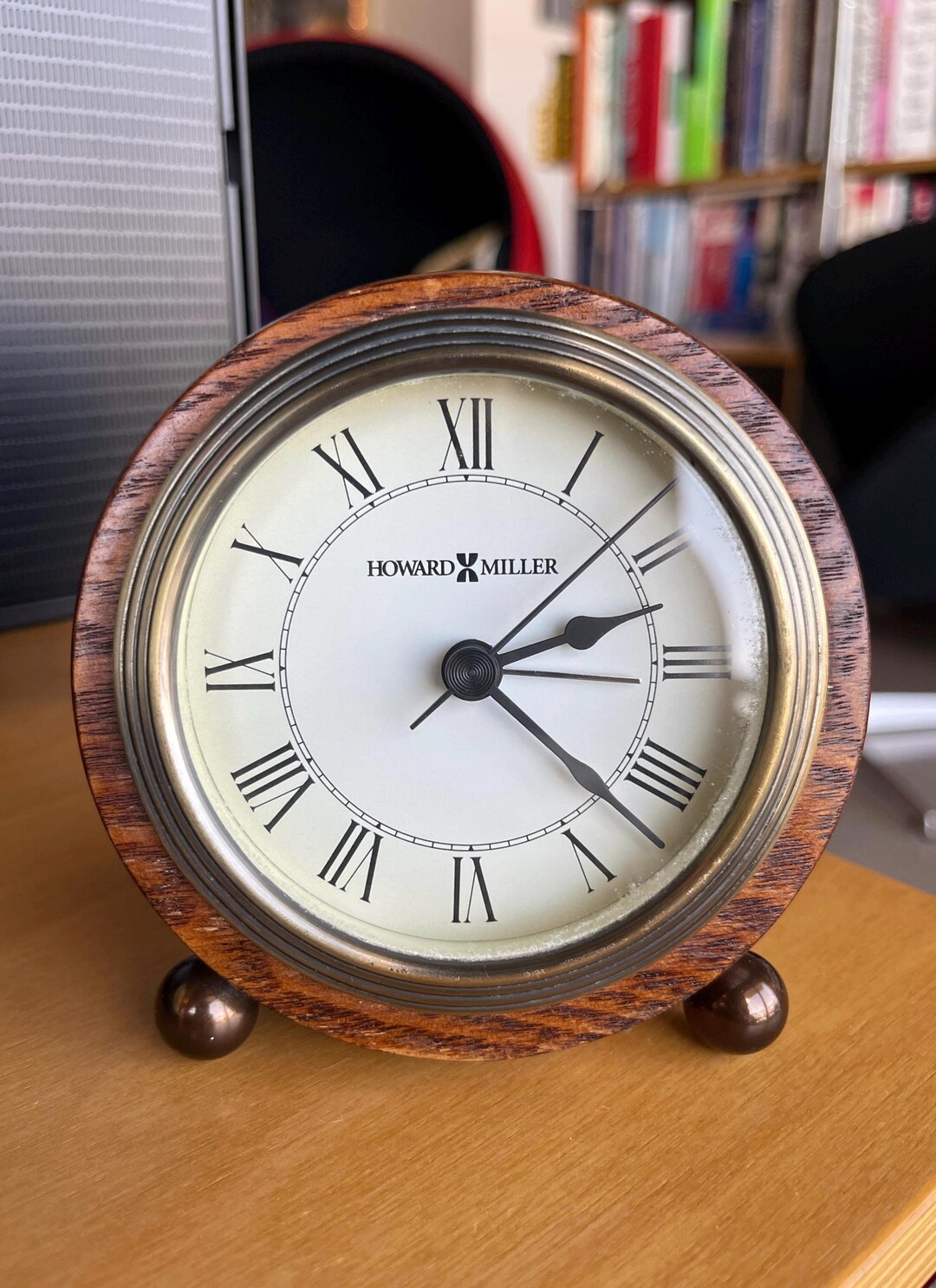 Vintage Howard Miller Wood Metal Desktop Clock Alarm - Etsy