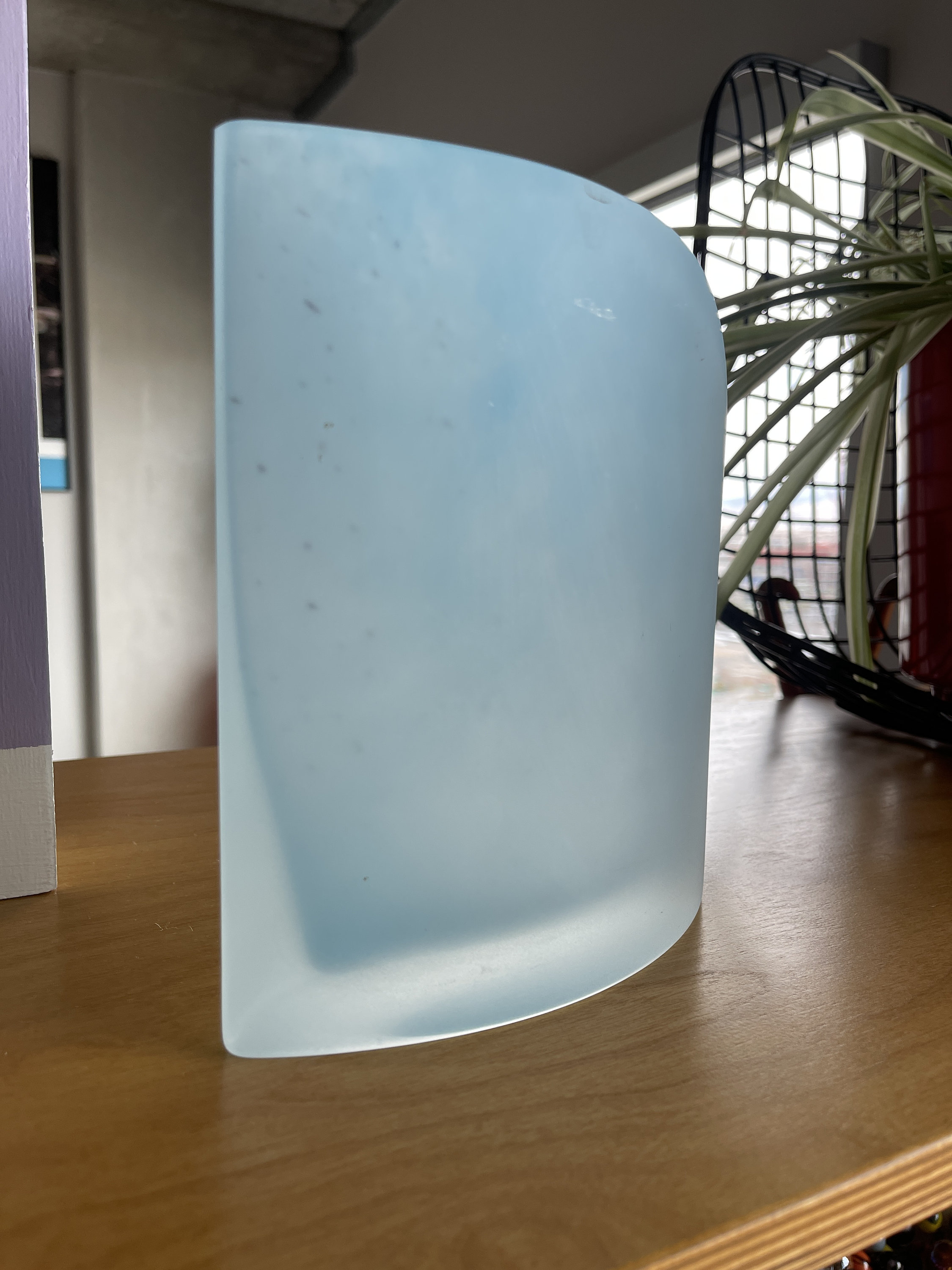 Postmodern Sasaki Azure Blue Angular Vase Murano - Etsy