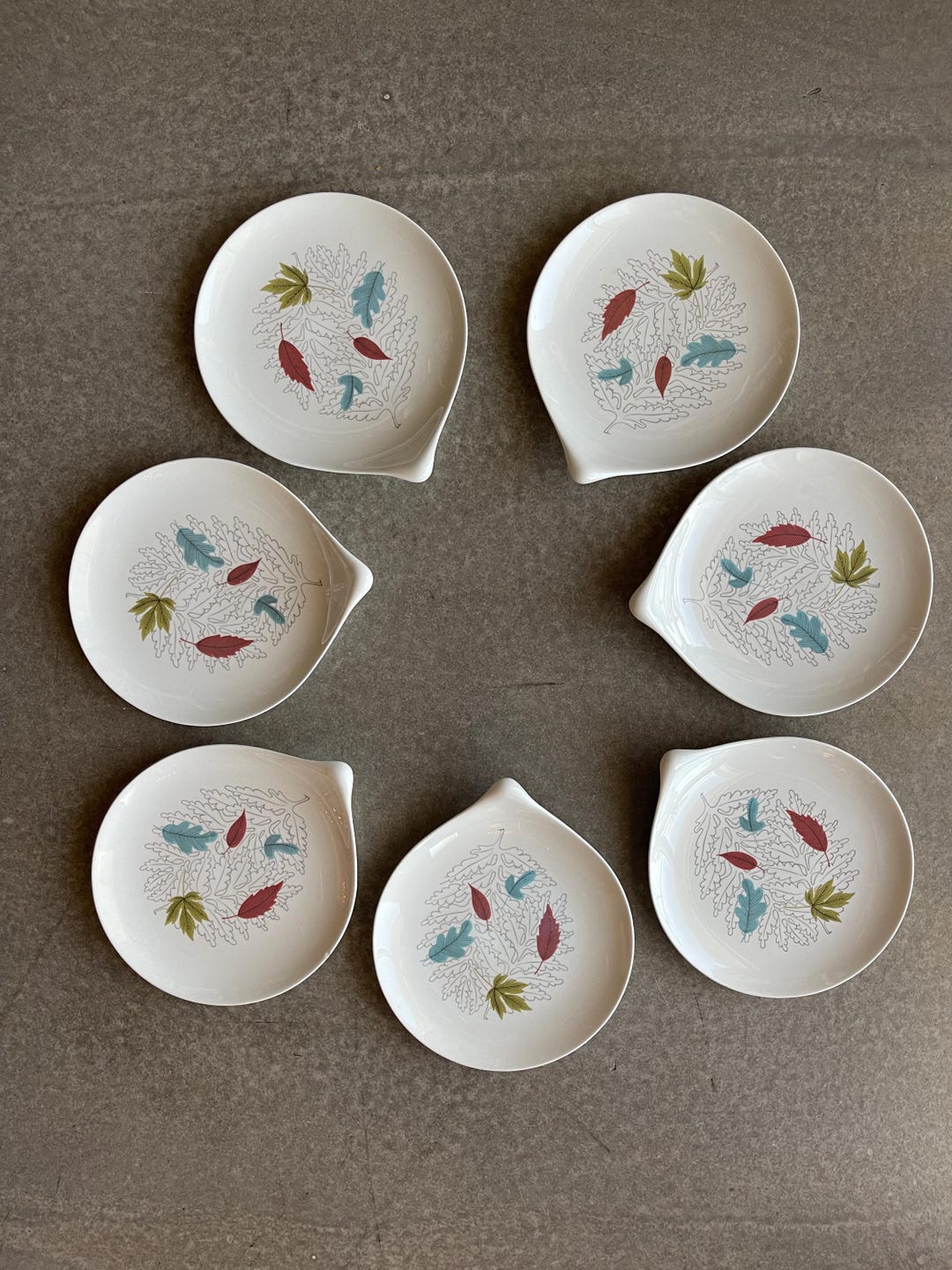 Eva Zeisel 50s Century Fern Hallcraft Dinner Plates - Etsy