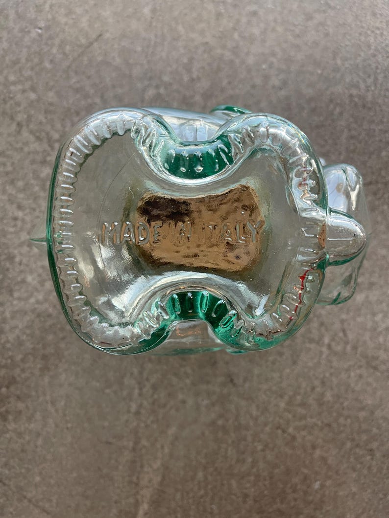 Vintage Italian Glass Elephant Decanter Large Cork Sculpture Object ...