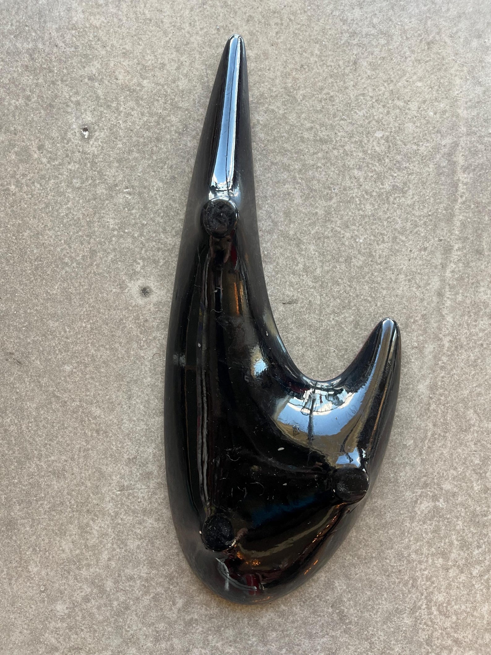 Atomic Boomerang Japanese Ceramic Red Black Footed Ashtray - Etsy