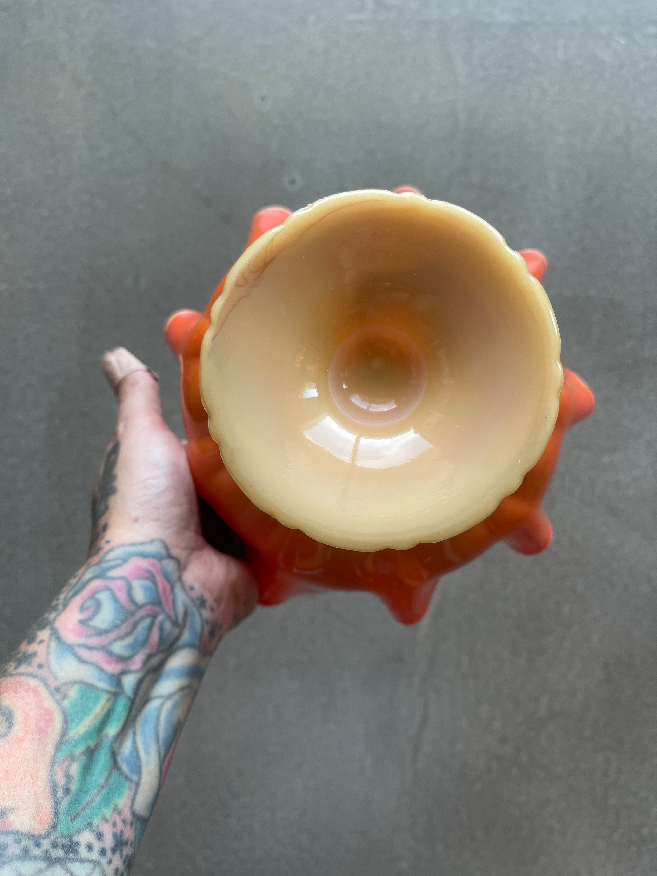 LE Smith Bittersweet Pedestal Glass Compote Bowl - Etsy