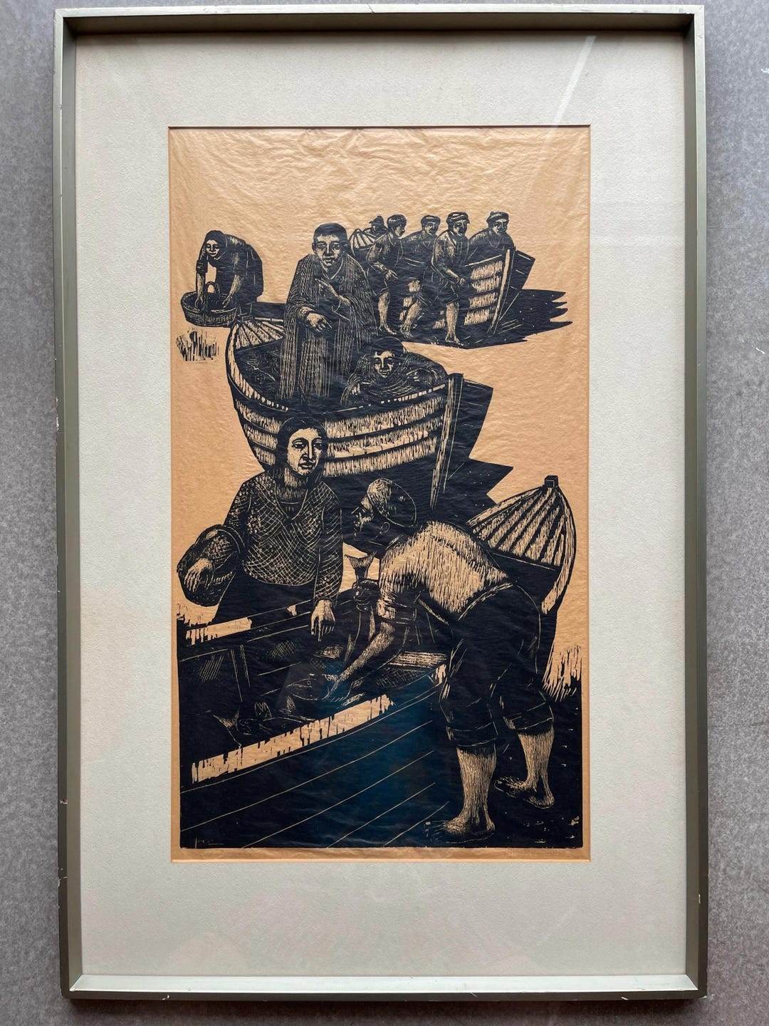 Italian Xilografia Woodcut Signed Large Format Wall Art Woodblock - Etsy