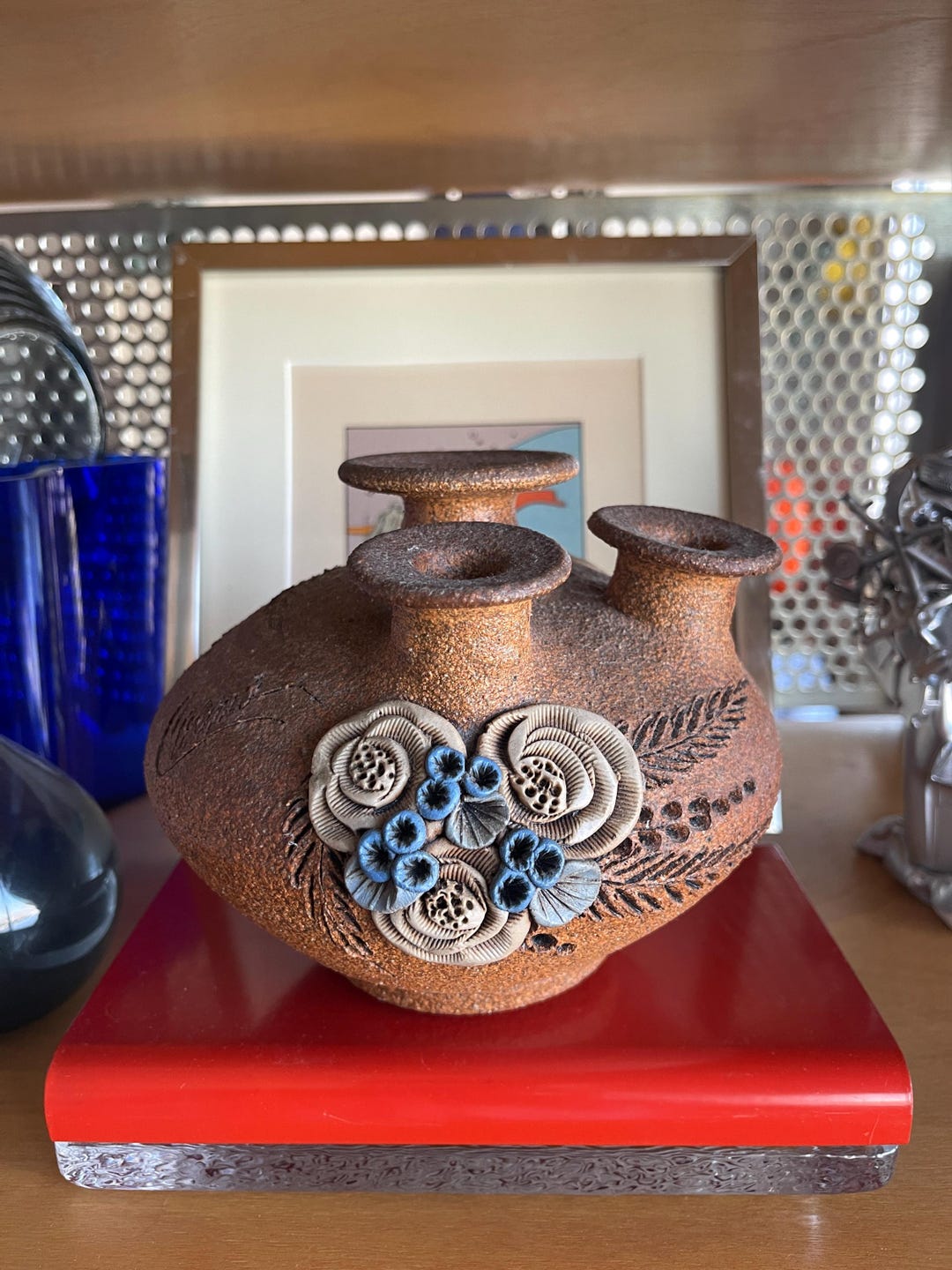 Triple Stem Aorta Bud Weed Ceramic Vase Vessel - Etsy