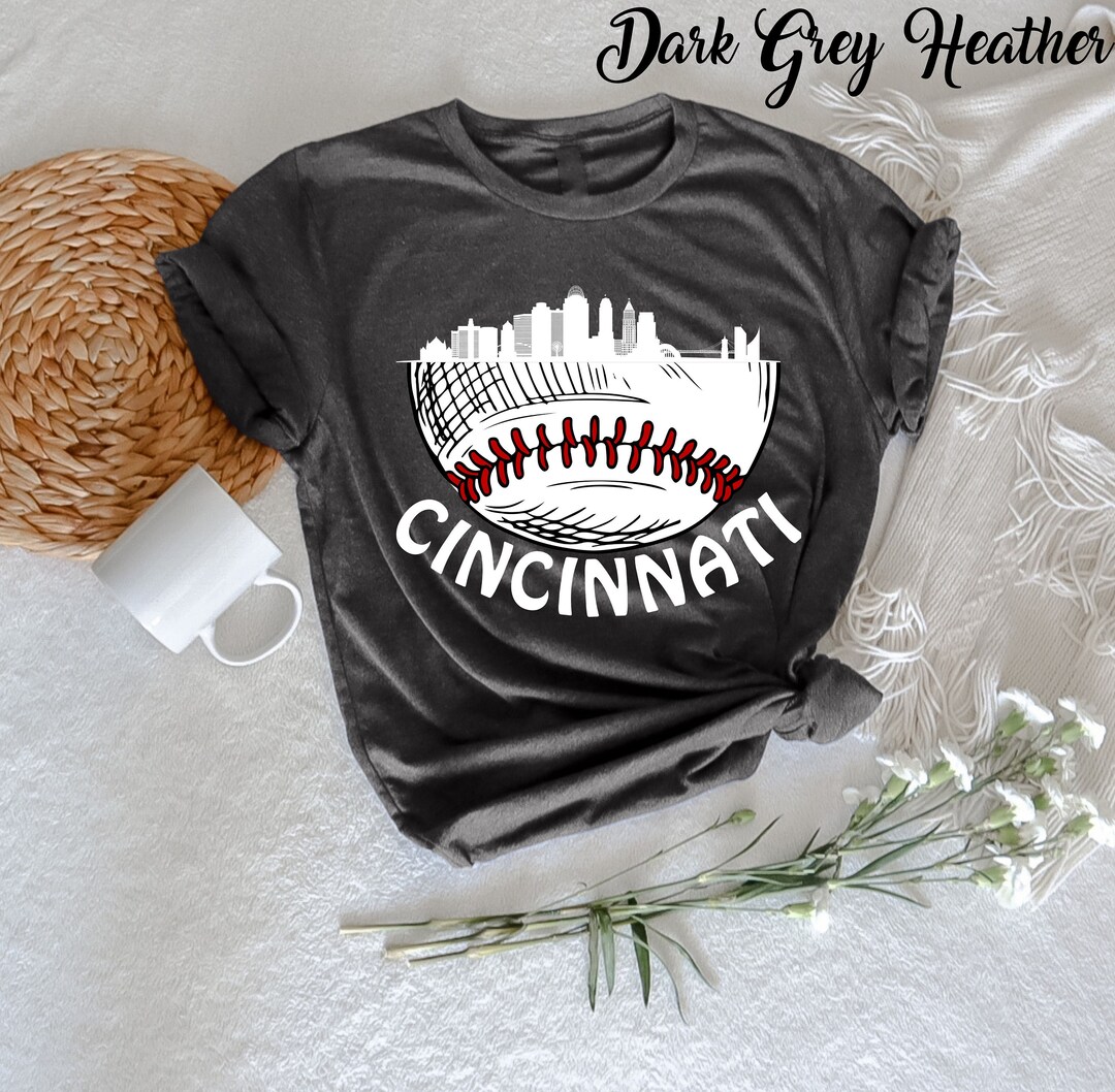 Vintage Cincinnati, Cincinnati Cityscape, Cincinnati Baseball Lover ...