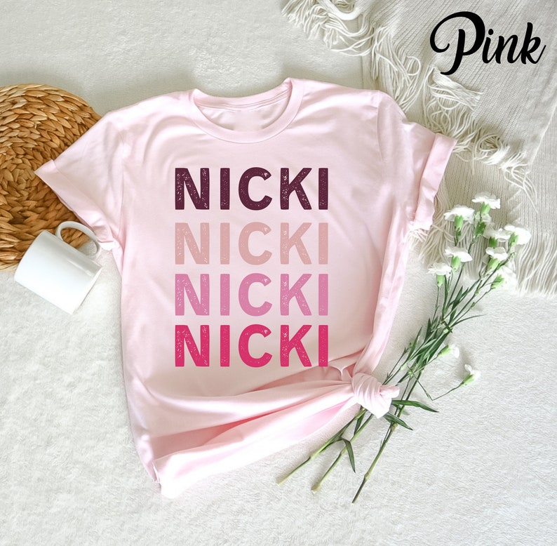 Personalized Name Nicki, I Love Nicki Vintage T-shirt, Gift for Music ...