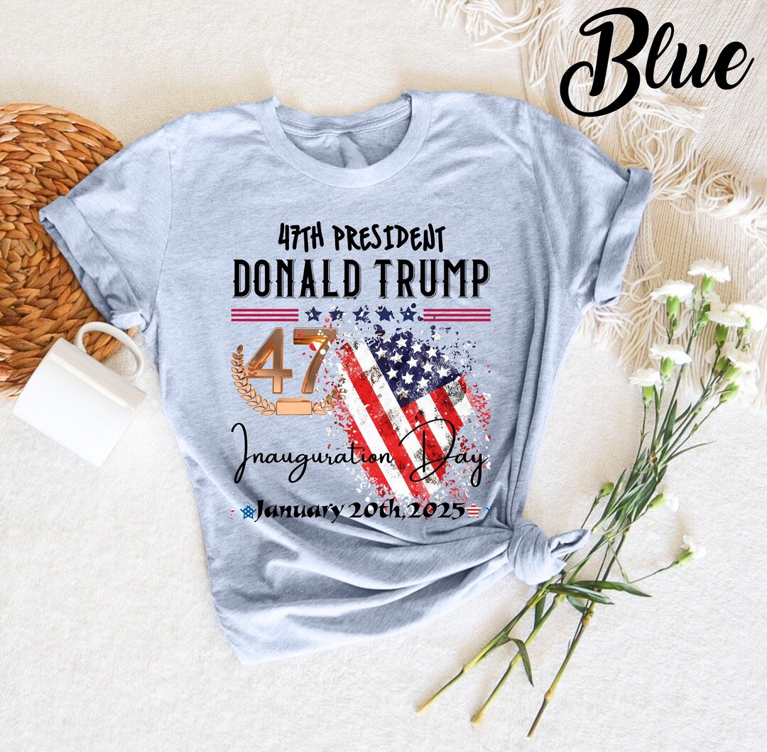 President Donald Trump Inauguration Day 2025 T-shirt, Vintage US Flag ...