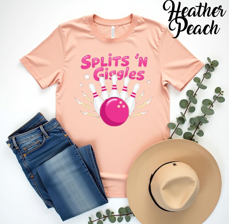 Funny Splits 'n Giggles Bowling Team T-shirt, Cute Bowler Women Tee ...