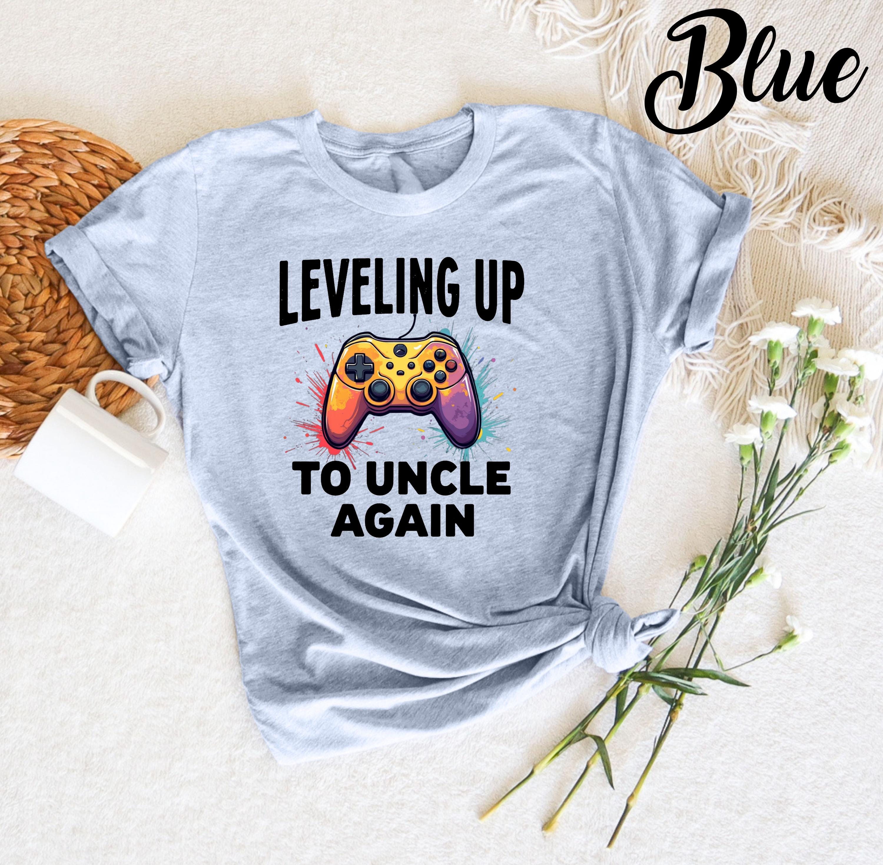 Promoted to Uncle Shirt, Gender Reveal T-shirt, Leveling up to Uncle ...