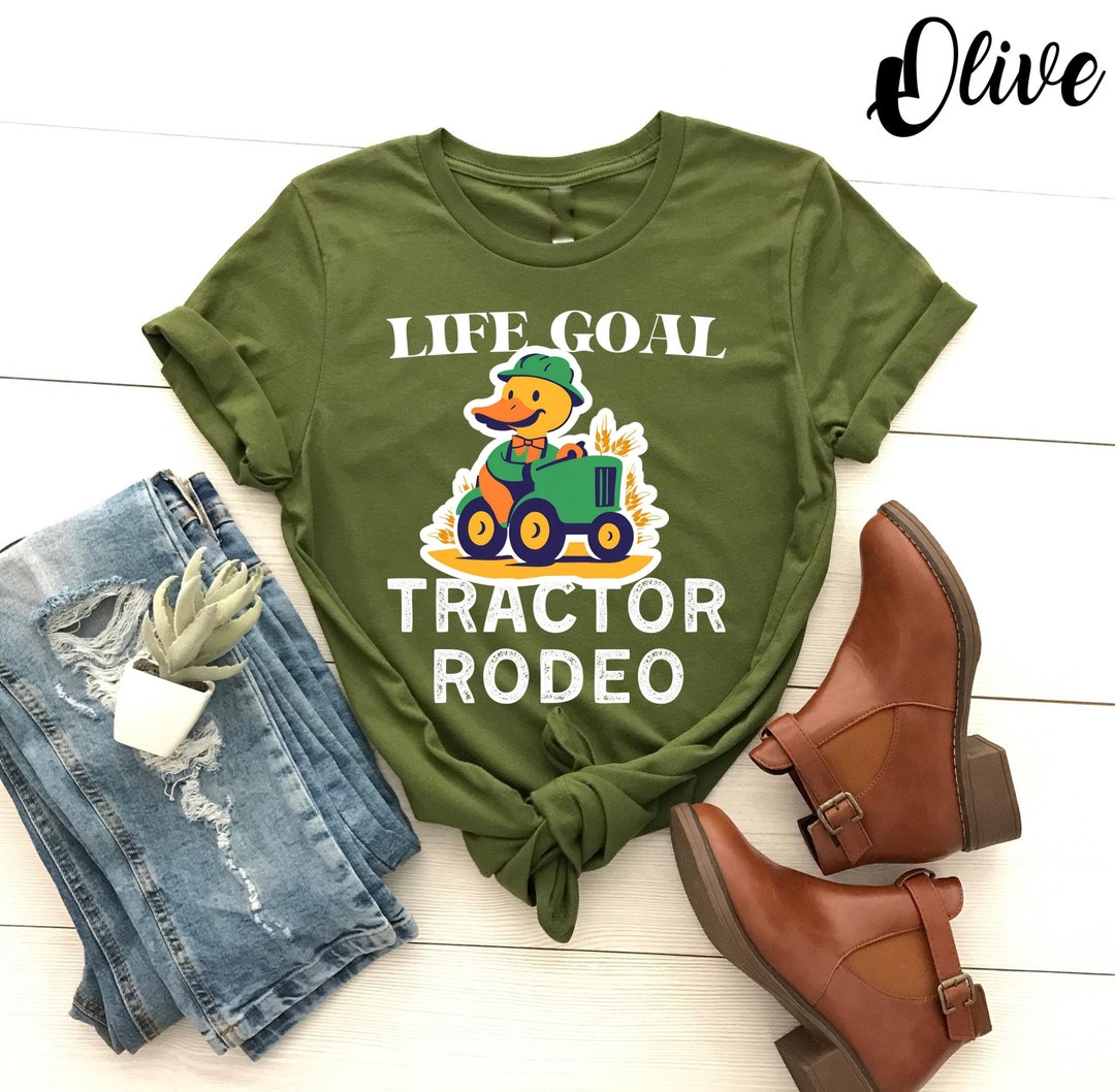 Life Goal Tractor Rodeo T-shirt, Funny Farmer Tee, Country Life Shirt ...