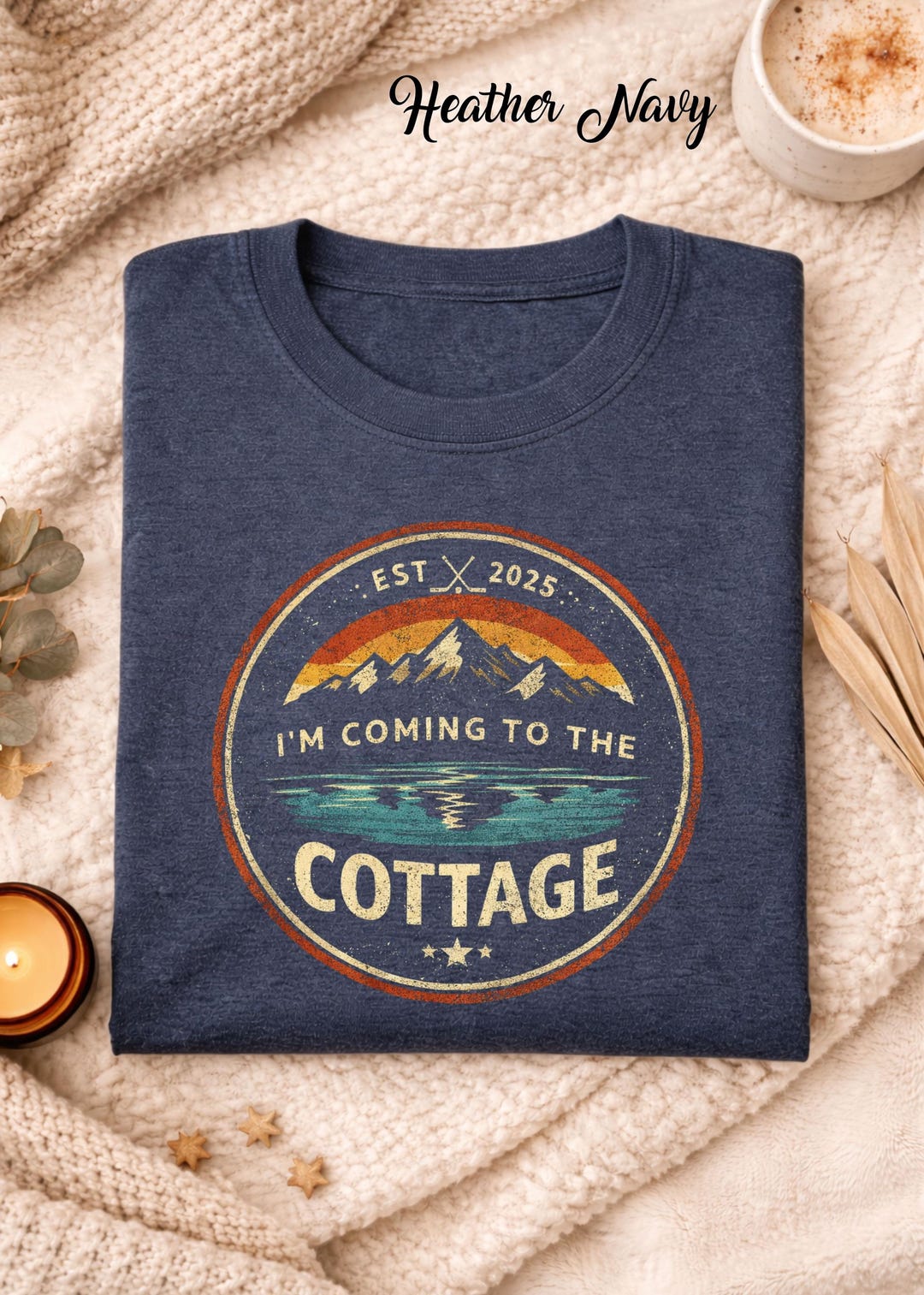 Coming to the Cottage Cozy Outdoors Hockey Inspired Graphic Shirt for ...