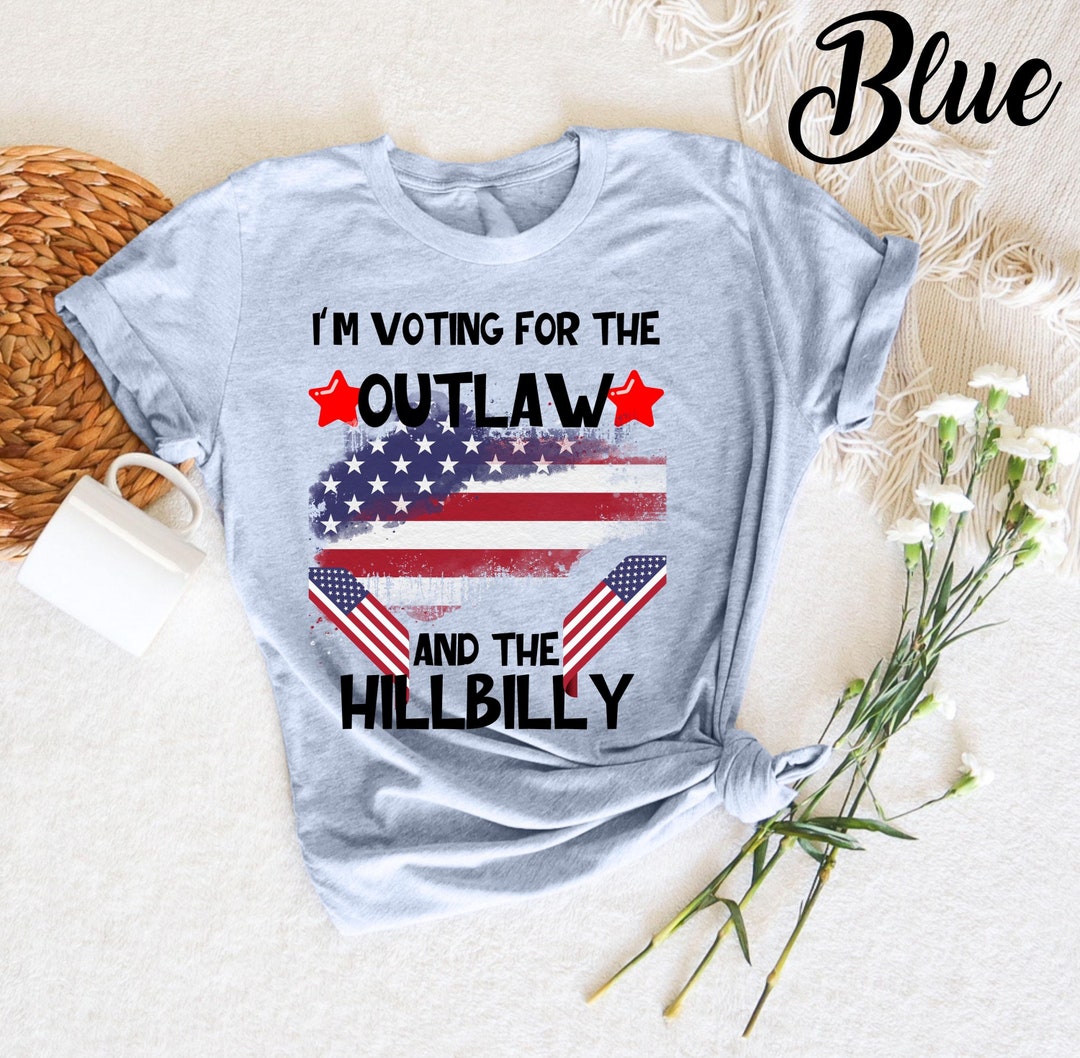 I'm Voting for the Outlaw and the Hillbilly Trump Vance 2024 T-shirt ...