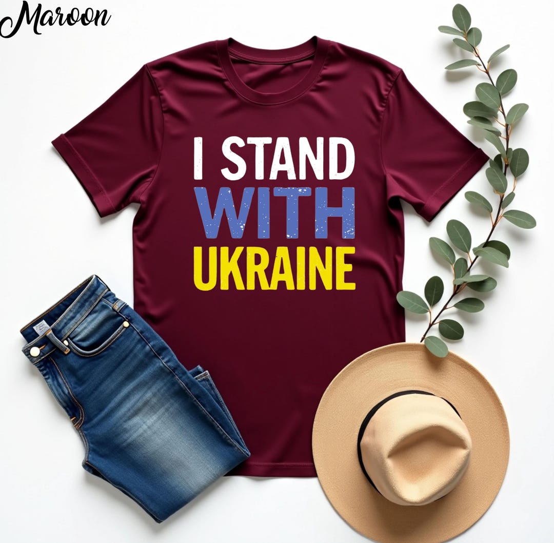 Support Ukraine T-shirt, I Stand With Ukraine Tee, Ukrainian Flag ...