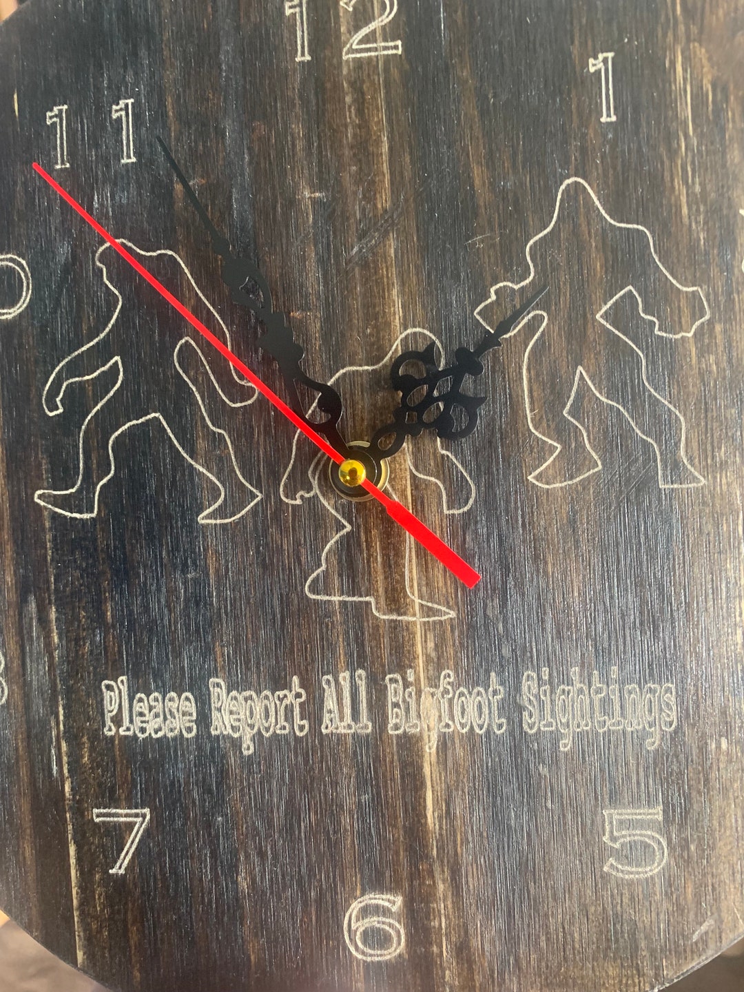 Bigfoot Wall Clock Report All Bigfoot Sightings Hangable Clock ...