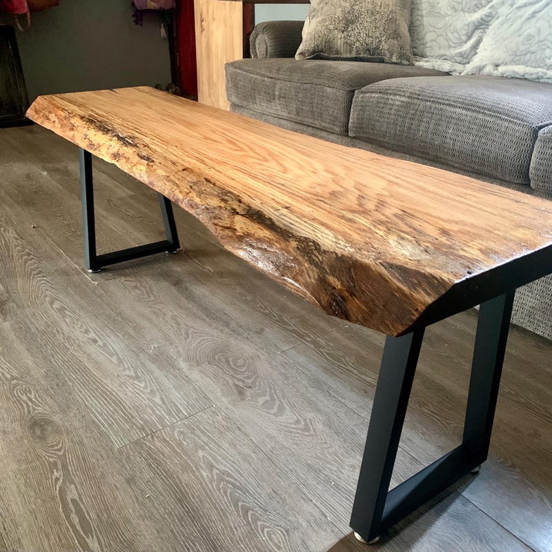 Live Edge Bench - Etsy