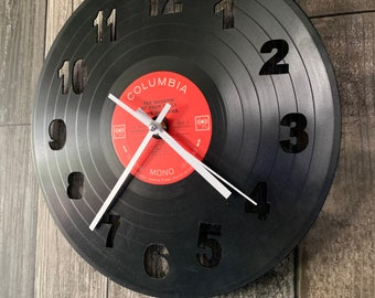 Vinyl Record Wall Clock 12 LP With Record Player Tonearm Style Clock ...