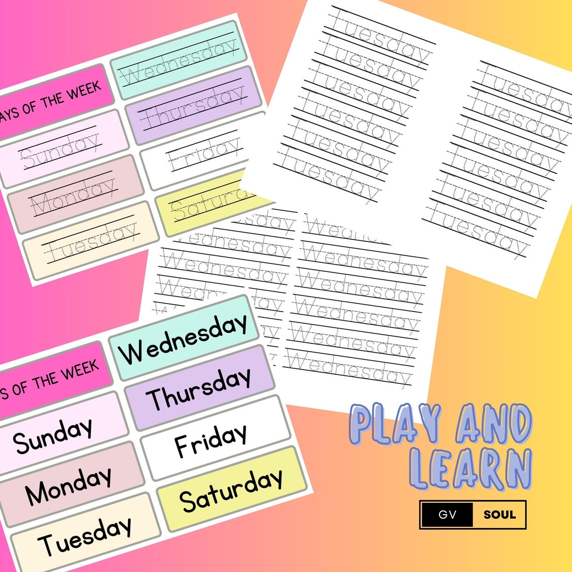 Days of the Week | Days of the Week Printable | Days of the Week Chart ...