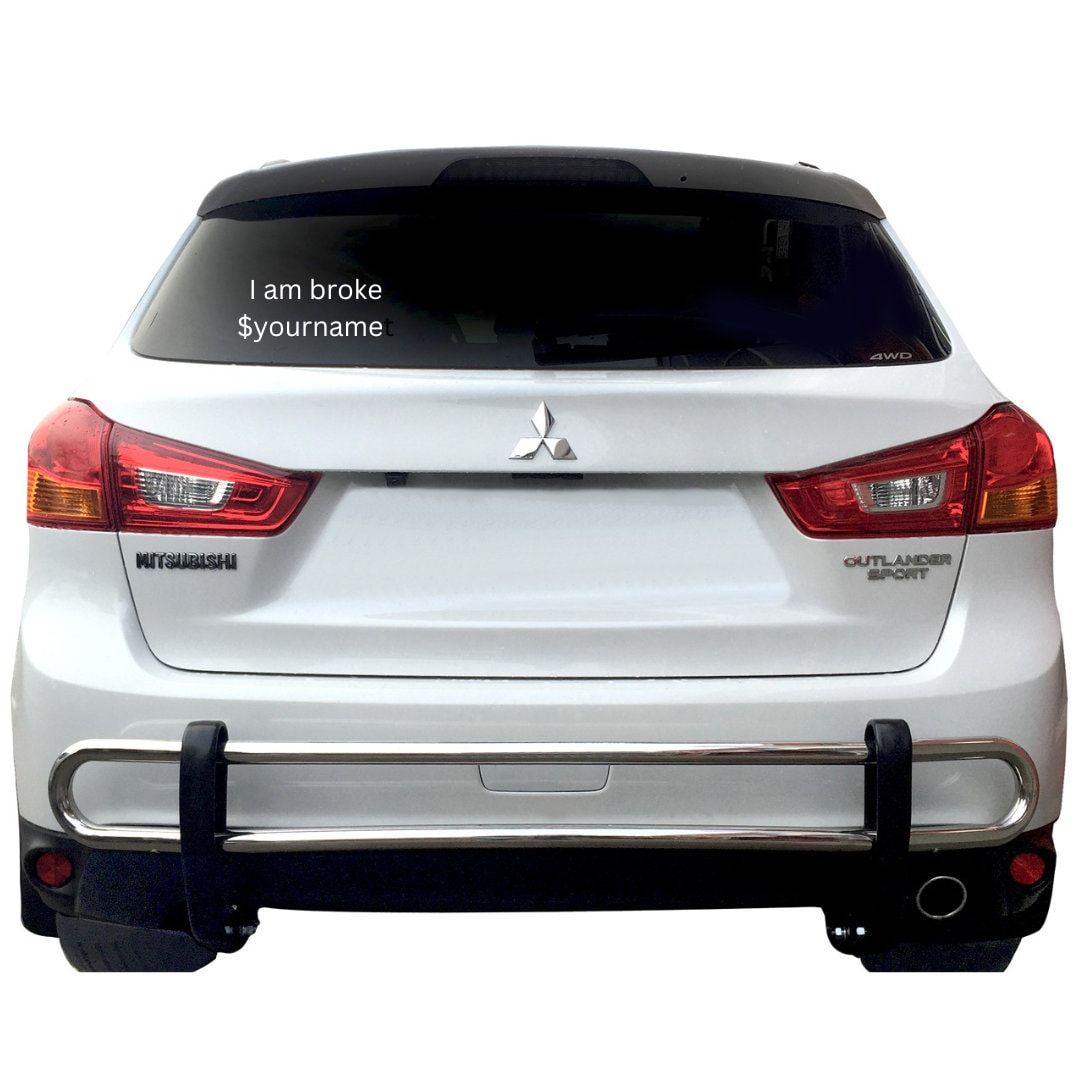 I Am Broke, Funny Car Stickers, Funny Car Decal, Customized Car Decal ...