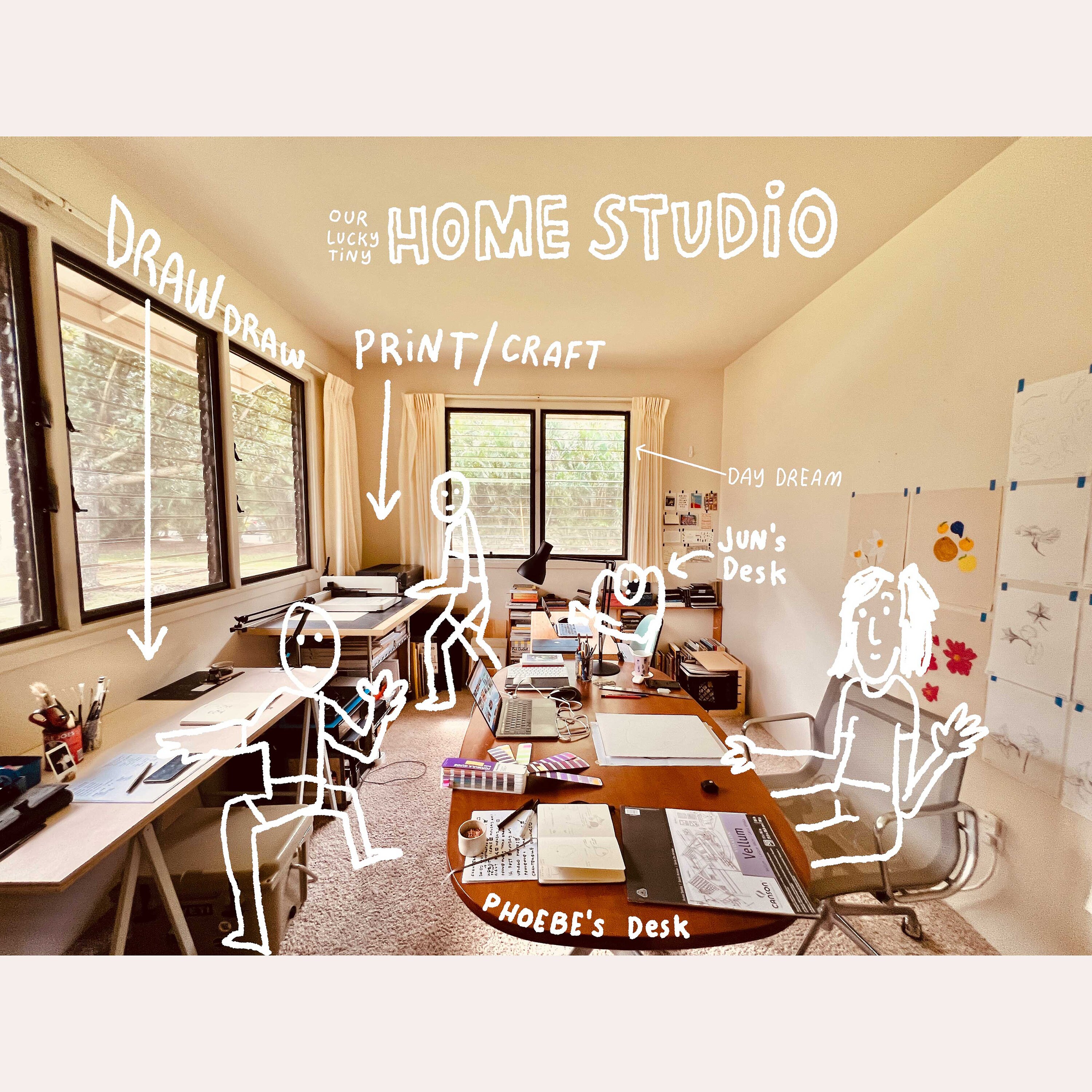 Funny Cartoon Greeting Card, Marites Misses You Drawing, Unique Art ...