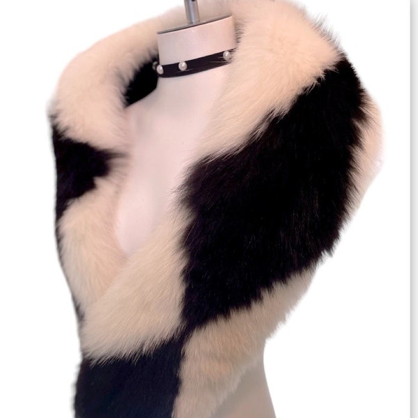 Black Fox Stole With Tails - Etsy