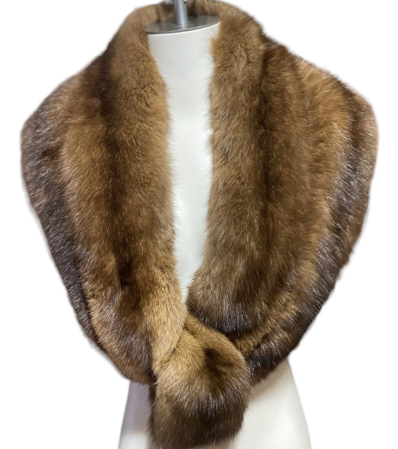 SOLD***| Vintage | Authentic Sable Fur Stole | Wrap | Brown | Genuine ...