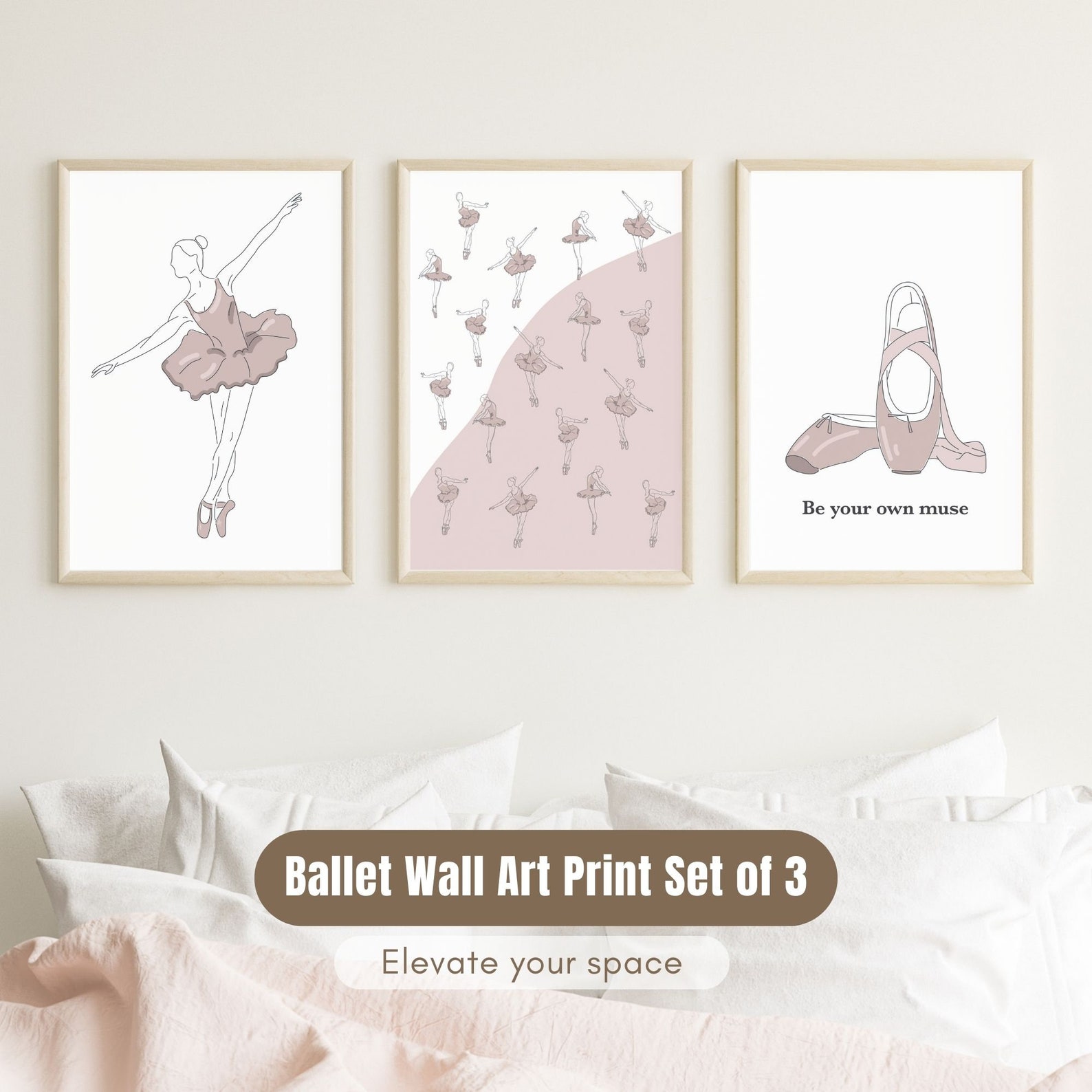 Ballerina Wall Art - Set of 3 Prints - Ballerina Decor - Ballerina ...
