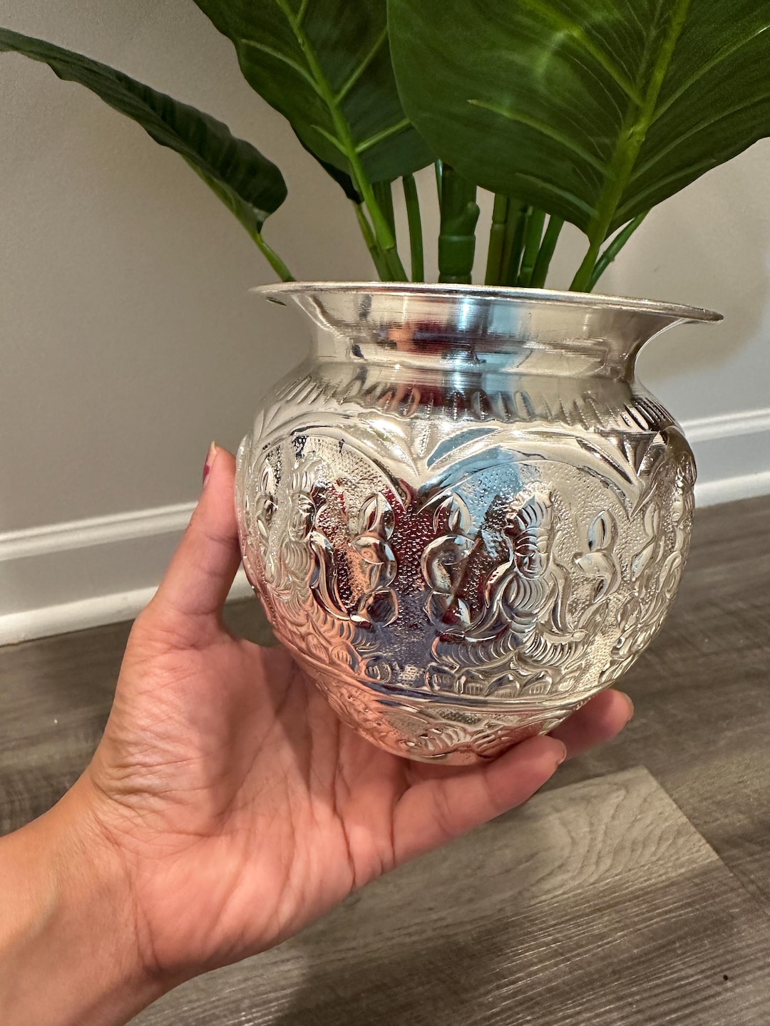 Puregerman Silver Kalasham , Indian Pooja Items , Varalaxmi Pooja Decor ...