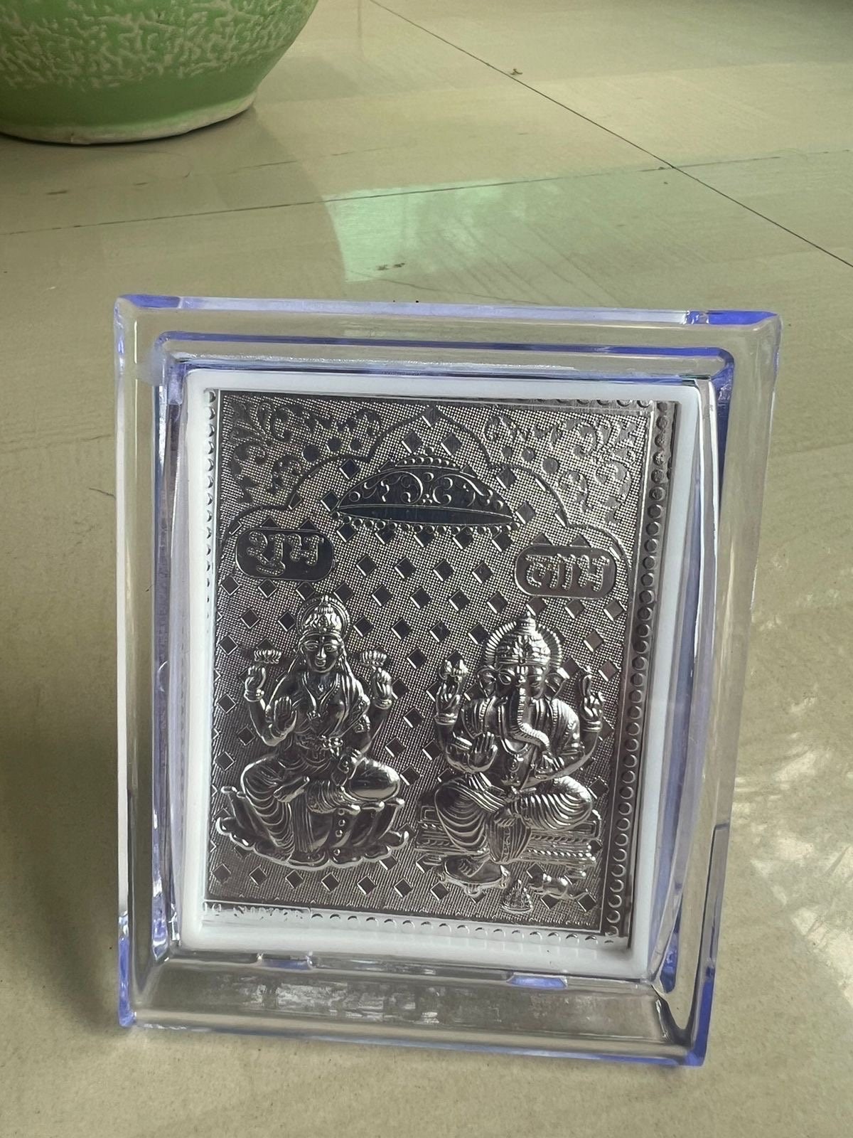 999 Pure Silver Ganesh Photo Frame, Indian God Silver Frame, Ornate ...