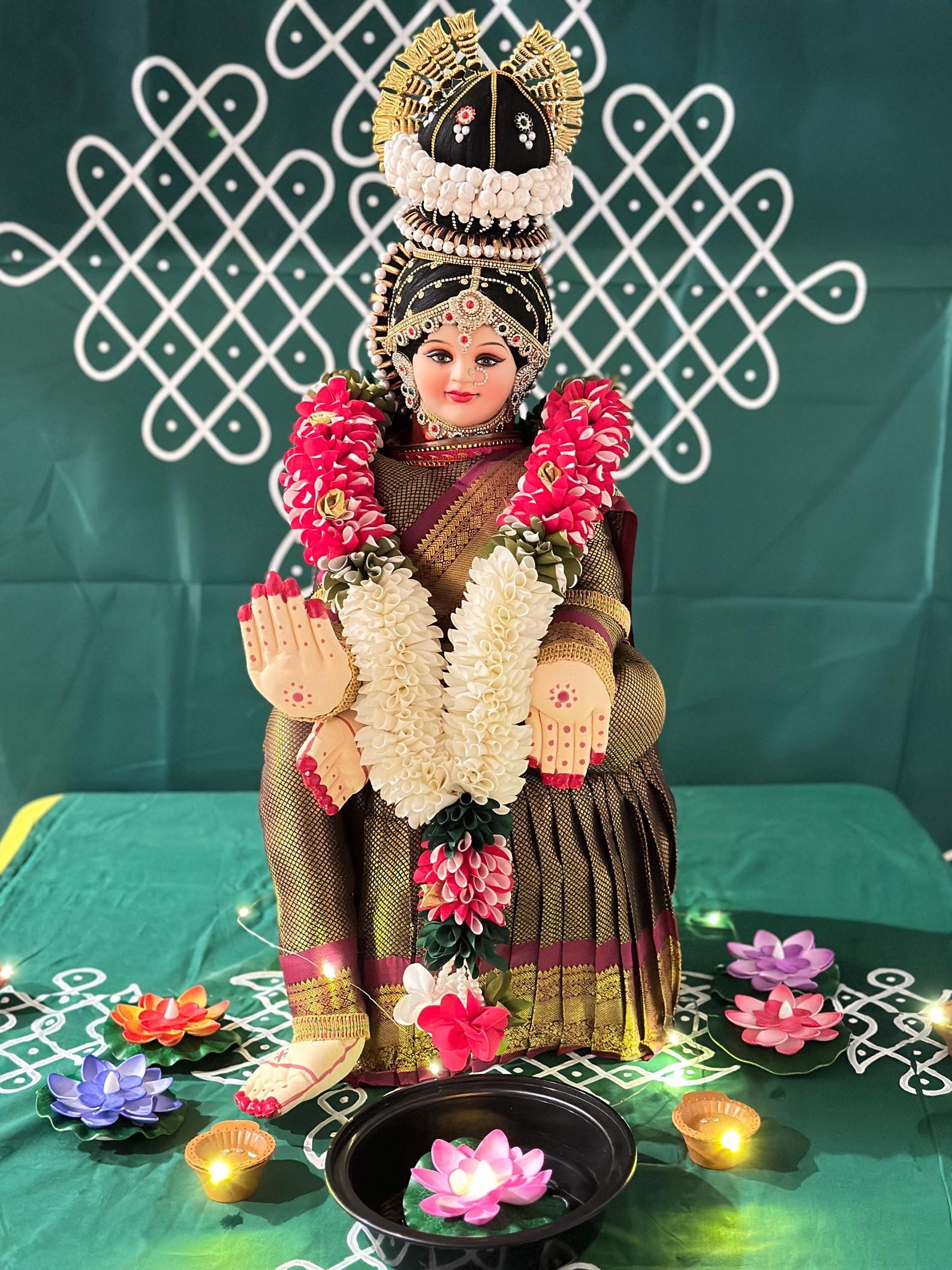 Gaja Mala/ Garland for Varalaxmi Ammavaru Looks Like Original Flower ...