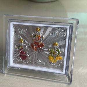 999 Pure Silver Ganesh Photo Frame, Indian God Silver Frame, Ornate ...